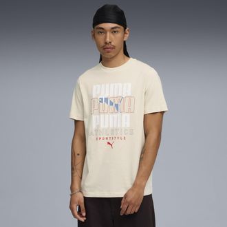 Puma T-shirt &agrave; motifs superpos&eacute;s Homme, V&ecirc;tements, Blanc, XXL