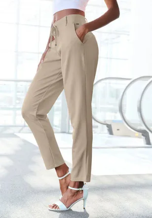 Lascana Jogger Pants mit elastischem Bund und G&uuml;rtelschlaufen, Loungewear