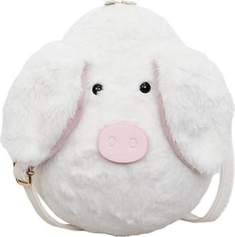 Generic Sac &agrave; bandouli&egrave;re kawaii de grande capacit&eacute;, sac &agrave; bandouli&egrave;re mignon en peluche, sangle r&eacute;glable, petit sac pour t&eacute;l&eacute;phone, sac de voyage, pochette d