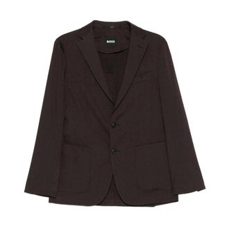 HUGO BOSS Slim-Fit-Sakko aus Tech-Leinen - - Jackets - Herren - Braun - M