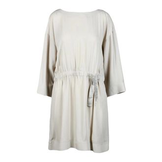 Fabiana Filippi Leichtes Kleid mit Tunnelzug in der Taille - - Dresses - Damen - Beige - S