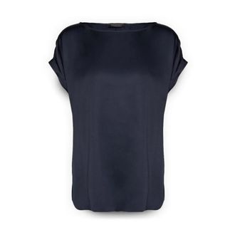 Elena Miro Satinbluse - - Blouses & Shirts - Damen - Blau - 3XL