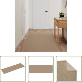 vidaXL Sandfarben - Teppichl&auml;ufer Sisal-Optik Sandfarben 80x250 cm