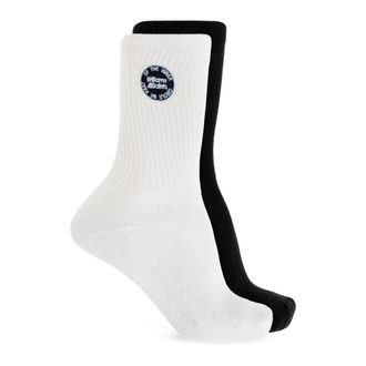 AllSaints Femme, Sous-v&ecirc;tements, Multicolore, Taille: M/L Chaussettes brod&eacute;es lot de 2