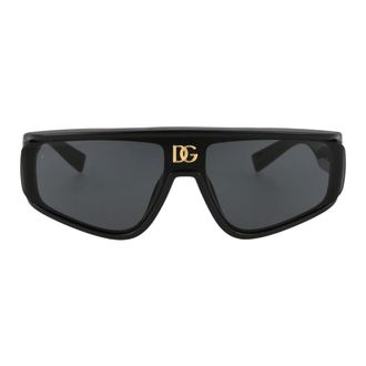 Dolce & Gabbana Lunettes de soleil rectangulaires - Homme - Accessoires - Noir - Taille: 46 MM
