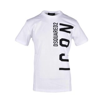 Dsquared2 Bedrucktes Wei&szlig;es Herren T-Shirt - - Tops - Herren - Wei&szlig; - XS