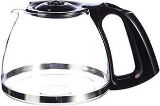 Moulinex FH900110 - Carafe avec couvercle et système anti-goutte, verre, noir/transparent, 1,25 litre, pour cafetières à filtre Subito (FG110800 et FG110510)