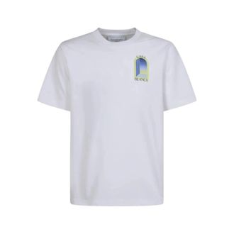Casablanca LArche Kurzarm-T-Shirt - - Tops - Herren - Wei&szlig; - XL