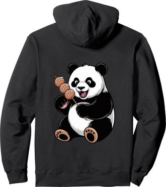Shinkai Panda mit Takoyaki Japan Streetwear Comic Style Pullover Hoodie