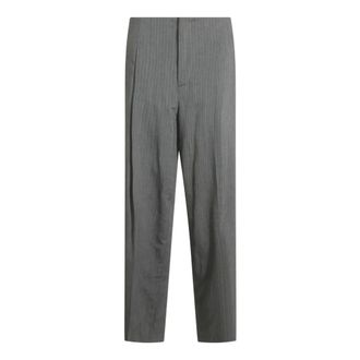 Alberta Ferretti Straight Pantalons - Femme - Pantalons - Gris - Taille: 40 FR