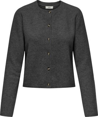 Jacqueline de Yong JdY Damen Jdychloe Life L/S Cardigan KNT Noos, Dark Grey Melange, M