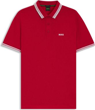BOSS Herren Polohemd, Normal, Rot, L