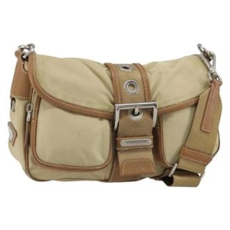 Prada Sac &agrave; bandouli&egrave;re en nylon Pre-owned - Femme - Pre-owned - Beige - Taille: ONE Size