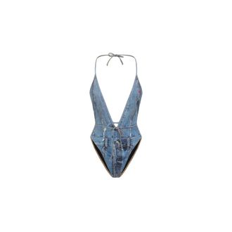Diesel Femme, Maillots de bain, Bleu, Taille: 42 FR Maillot de bain une pi&egrave;ce en denim