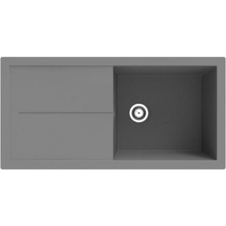 Respekta K&uuml;chensp&uuml;le Einbausp&uuml;le Granit Optik Mineralite 100 x 50 Grau Respekta Cleveland