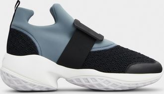 Roger Vivier Sneakers Viv Run Homme en tissu, NOIR,GRIS, 7.5 - Shoes