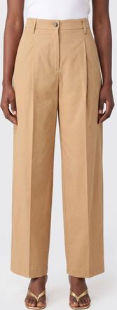Alberto Biani Pantalon &eacute;vas&eacute; de tailleur en coton &agrave; taille haute