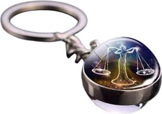 Generico Signe Zodiaque Balance Couleur Argent Double Face Lumineux Horoscope Magie Astri Constellation Gadget Accessoires Idée Cadeau Homme Femme Enfant