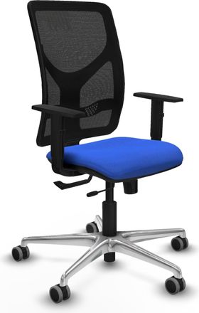 Piqueras y Crespo Schreibtischstuhl mit Rollen aus Parkett, mit 1D-Armen, h&ouml;henverstellbare Lendenwirbelst&uuml;tze, ausgestattet mit Syncro/Traslack und Schneideschaum, Sch