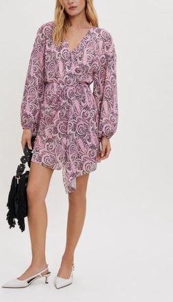 Maje Asymmetrisches Kleid Mit Paisley-print - Paisley Rosa - Gr&ouml;&szlig;e 32 - Maje