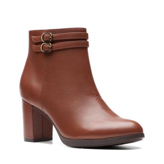 Clarks Damen Bayla Light Fashion Boot, Hellbraunes Leder, 8.5 Wide