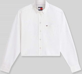 Tommy Jeans Relaxed Fit Hemdbluse aus reiner Baumwolle