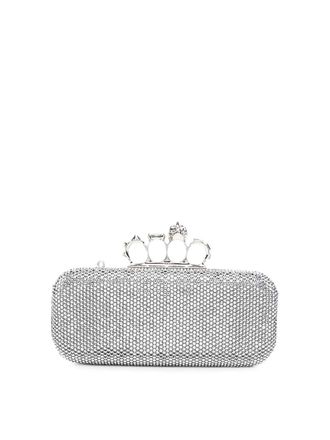 Alexander McQueen Schultertasche - Silber