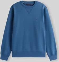 Tommy Hilfiger Regular Fit Sweatshirt aus reiner Baumwolle mit Logo-Stitching