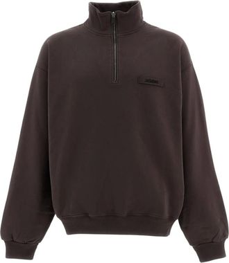 Jacquemus SweaT-shirt zipp&eacute; Gros Grain - Homme - Sweatshirts et sweats &agrave; capuche - Brun - Taille: XL
