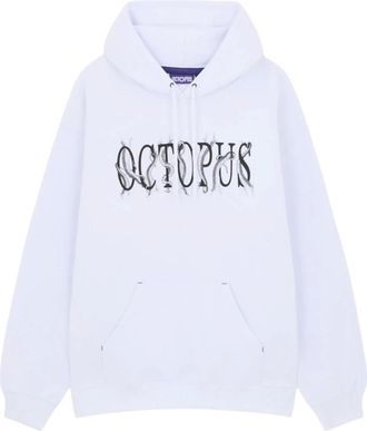 Octopus Homme, Sweatshirts et sweats &agrave; capuche, Blanc, Taille: M Sweat &agrave; capuche logo tentacules