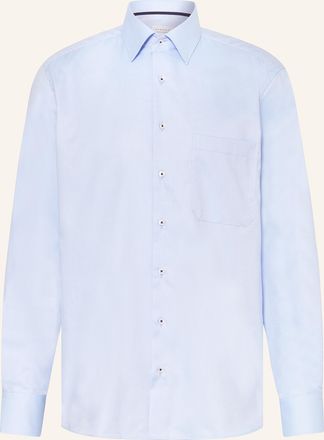 Eterna Piqu&eacute;-Hemd Comfort Fit blau