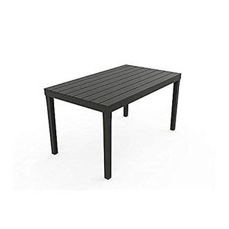 Dmora Au&szlig;entisch Vasto, rechteckiges Esszimmerregal, Mehrzweck-Gartentisch f&uuml;r drinnen und drau&szlig;en, 100 % Made in Italy, 138 x 78 x 72 cm, Anthrazit