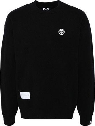 Aape By A Bathing Ape Pullover mit Moonface-Logo - Schwarz