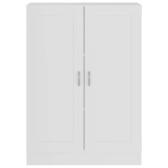 Generic B&uuml;cherschrank mit 2 T&uuml;ren, Moderner Aufbewahrungsschrank aus Holzwerkstoff, Freistehendes B&uuml;cherregal f&uuml;r Wohnzimmer, Heimb&uuml;ro und Arbeitszimmer (Wei&szlig;