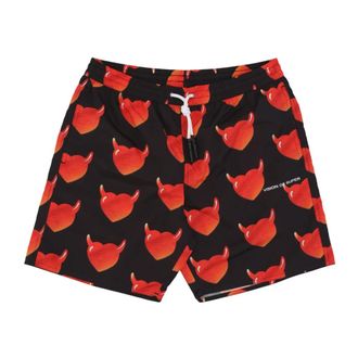 Vision Of Super Herz Badehose Schwarz/Rot - - Swimwear - Herren - Mehrfarbig - S