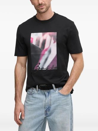 BOSS t-shirt à imprimé graphique - Noir