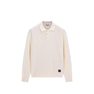 Guess Pull droit col polo en coton