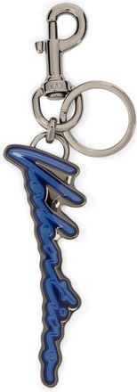 Valentino Garavani Homme, Accessoires, Bleu, Taille: ONE Size Porte-cl&eacute;s Plume