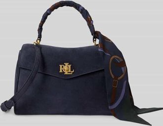 Lauren Ralph Lauren Kleine Satchel aus Kalbnappaleder mit Tuchdetail Modell FARRAH