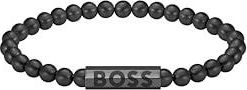 BOSS Jewelry Bracelet en perles pour Homme Collection SPHERE METAL en Acier inoxidable, Or Jaune et noir
