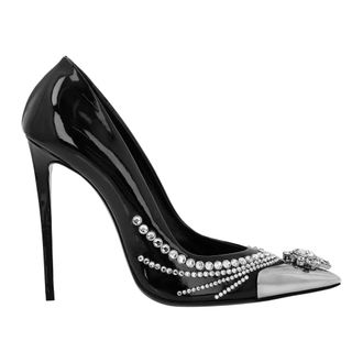 Philipp Plein Femme, Chaussures, Noir, Taille: 41 EU Escarpins D&eacute;collet&eacute; &agrave; Talons Hauts en Cuir Verni