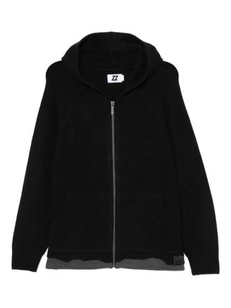 Izzue cardigan à patch logo - Noir