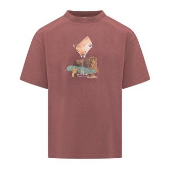 Dr&ocirc;le de Monsieur Mts354 Rundhals-T-Shirt - - Tops - Herren - Rot - XS