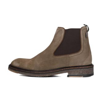 Floris Van Bommel Taupe Wildleder Stilvolle Herrenstiefel - - Shoes - Herren - Beige - 42 EU