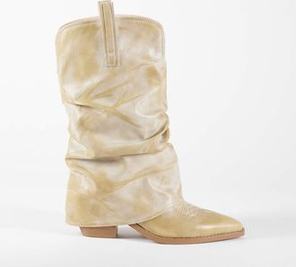 Simmi London Simmi London Wide Fit - Ituama - Ankle-Boots in Stein mit niedrigem Umschlag, weite Passform-Neutral
