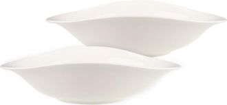 Villeroy & Boch Vapiano Pastaschalen Set 6-Teilig Wei&szlig;, Sp&uuml;lmaschinenfest, Mikrowellensicher, Pastateller, Pastasch&uuml;ssel, Teller Tief, F&uuml;r Spaghetti, Nudeln oder Sala