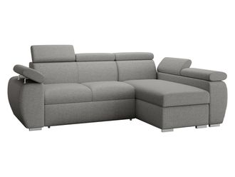 Mirjan24 Ecksofa Boston Mini, Eckcouch mit Schlaffunktion und Bettkasten, Polsterecke mit Einstellbare Kopfst&uuml;tzen, L-Sofa, Polstergarnitur, Wohnlandschaft (Ar