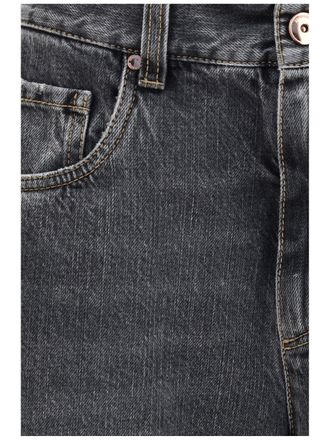 Brunello Cucinelli Straight-Leg Denim Jeans - Gray