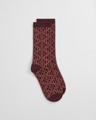 GANT Damen Monogram Socken (36-38) PLUM WINE