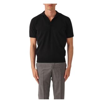 FILIPPO DE LAURENTIIS Premium Baumwolle Skipper Polo Schwarz - - Tops - Herren - Schwarzk - 2XL